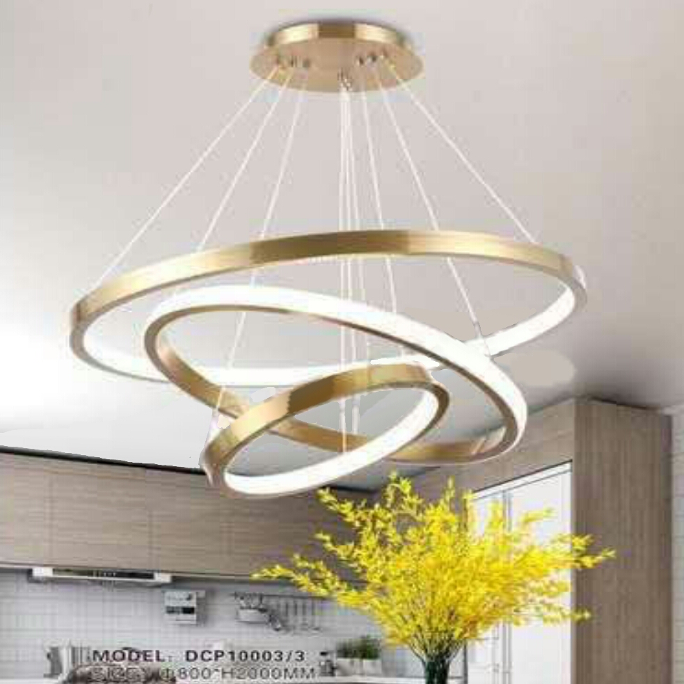 Lampu gantung Contemporer Led 3 Rings Pendant Light - Solusi Lampu