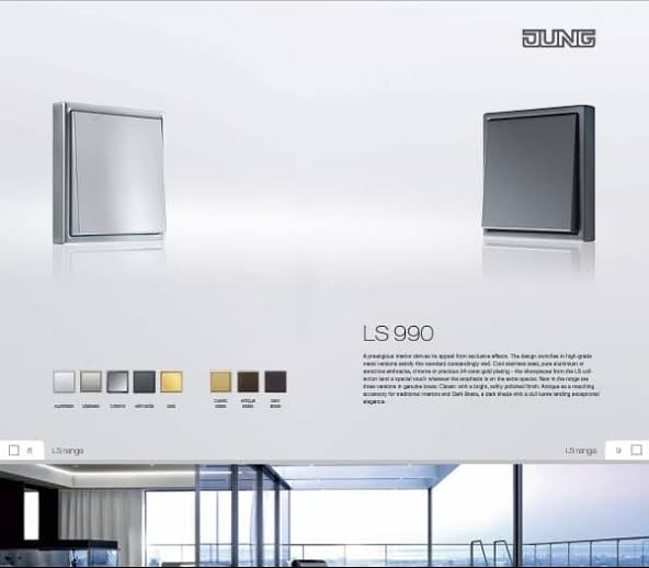 Saklar dan Stop Kontak merk JUNG LS 900 Antique Brass