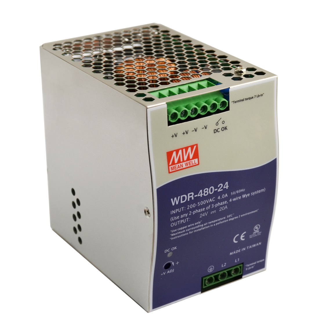 Mean Well Single Output Industrial DIN RAIL Power Supply WDR-480